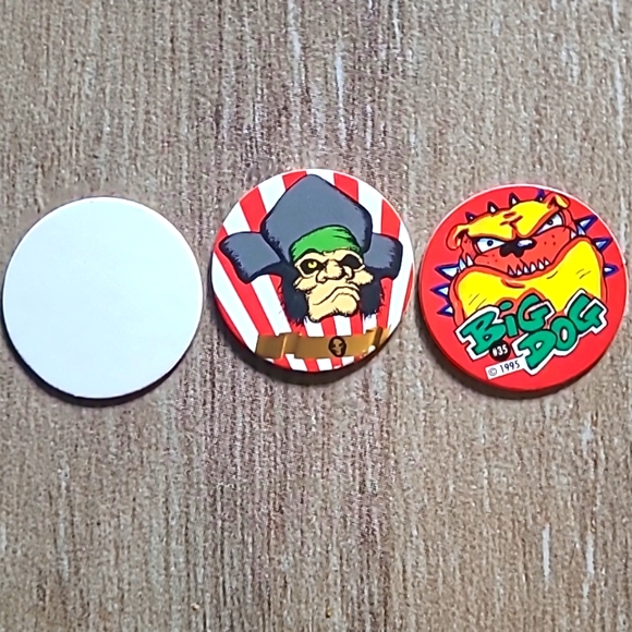 imperial | Toys | Lot Of 3 Pogs White Pirate And Bulldog | Poshmark